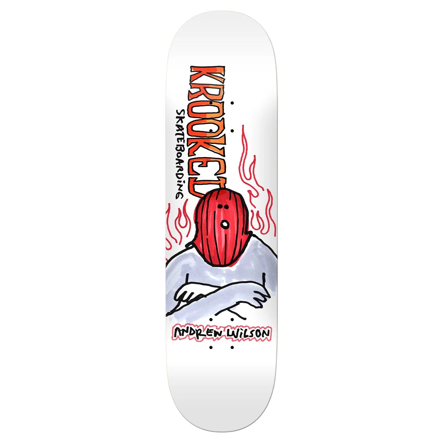 Krooked Wilson Fire Mask Deck – Pawnshop Skate Co.